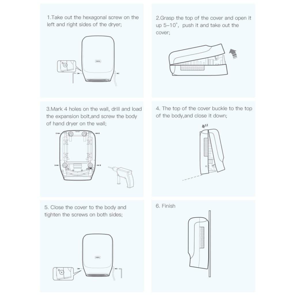 Bathroom Hand Dryer (VH401) - Go Hygiene